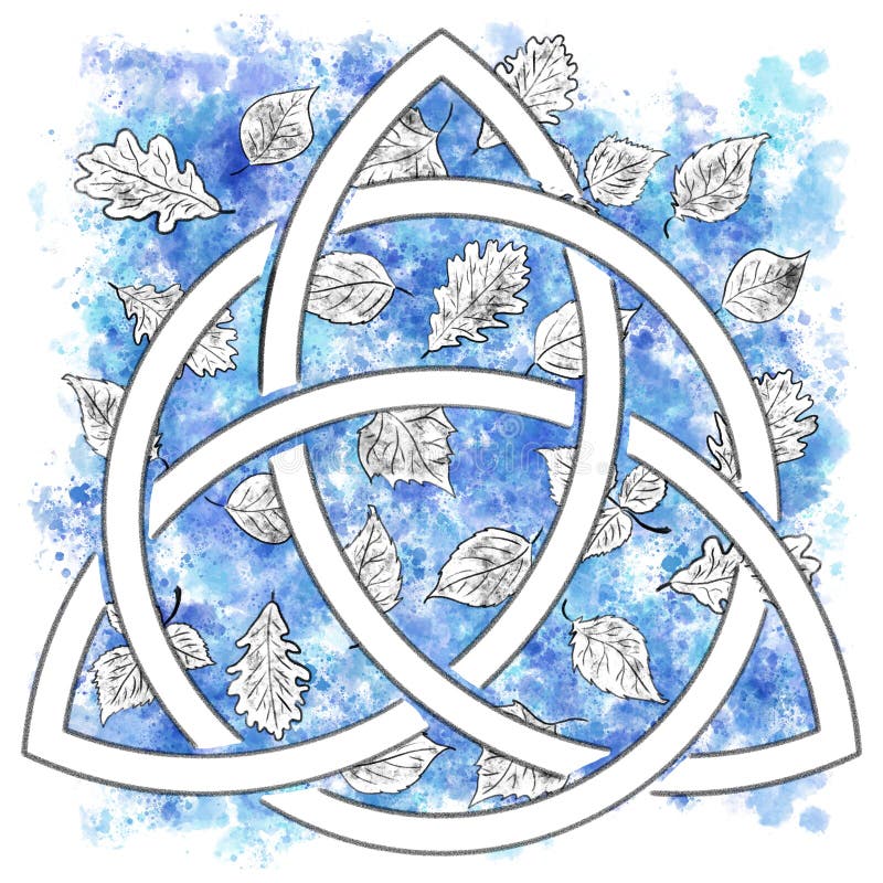 Illustration of Celtic Knot in Pencil and Watercolor Stock Illustration ...