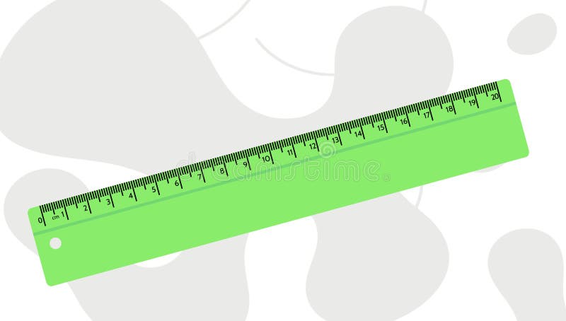 Illustration of a 20-centimeter Green Ruler. Stock Illustration ...
