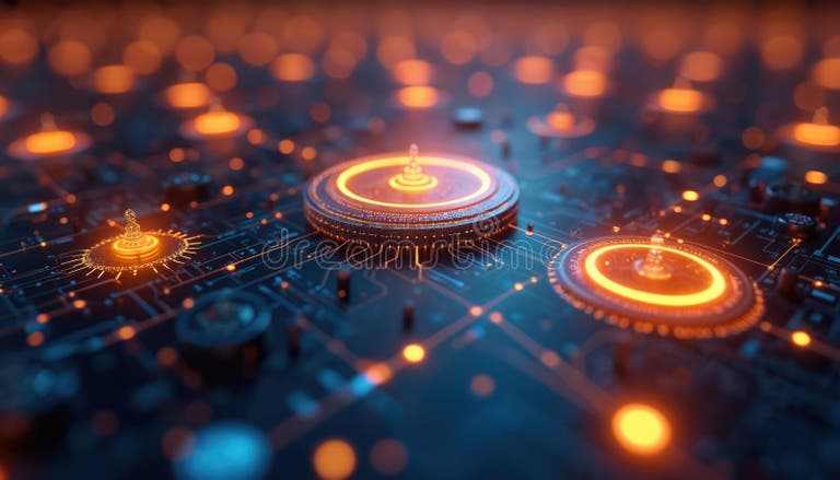 Illustration Centralized CRM Connectivity Management Hub. Visualizes ...