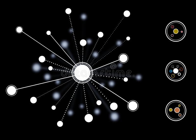 Illustration of Centralized Network System Stock Illustration ...