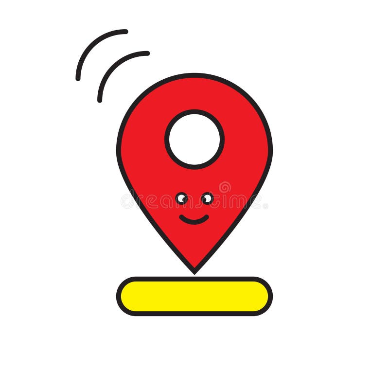 Illustration Character Design Pin Map Instructions Stock Vector ...