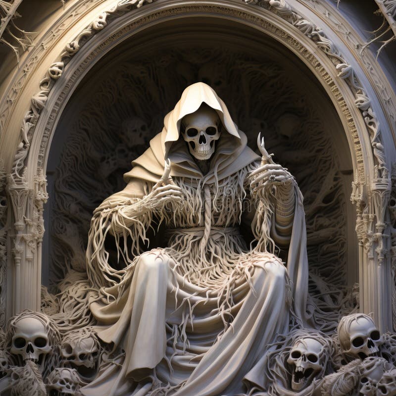 Illustration, Character Design of Skeleton Wizard Stock Illustration ...