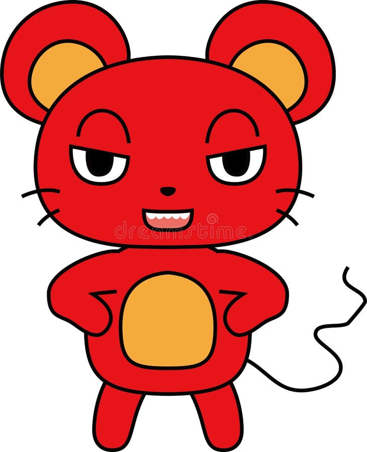 Character of Various Red Rat Stock Vector - Illustration of rooster ...