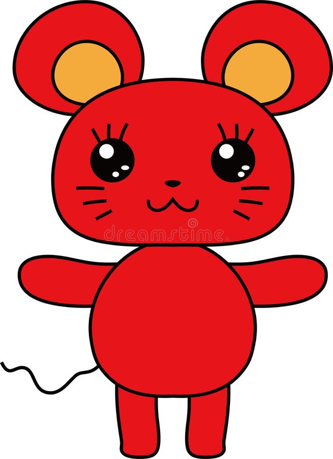 Character of Various Red Rat Stock Vector - Illustration of small, cute ...