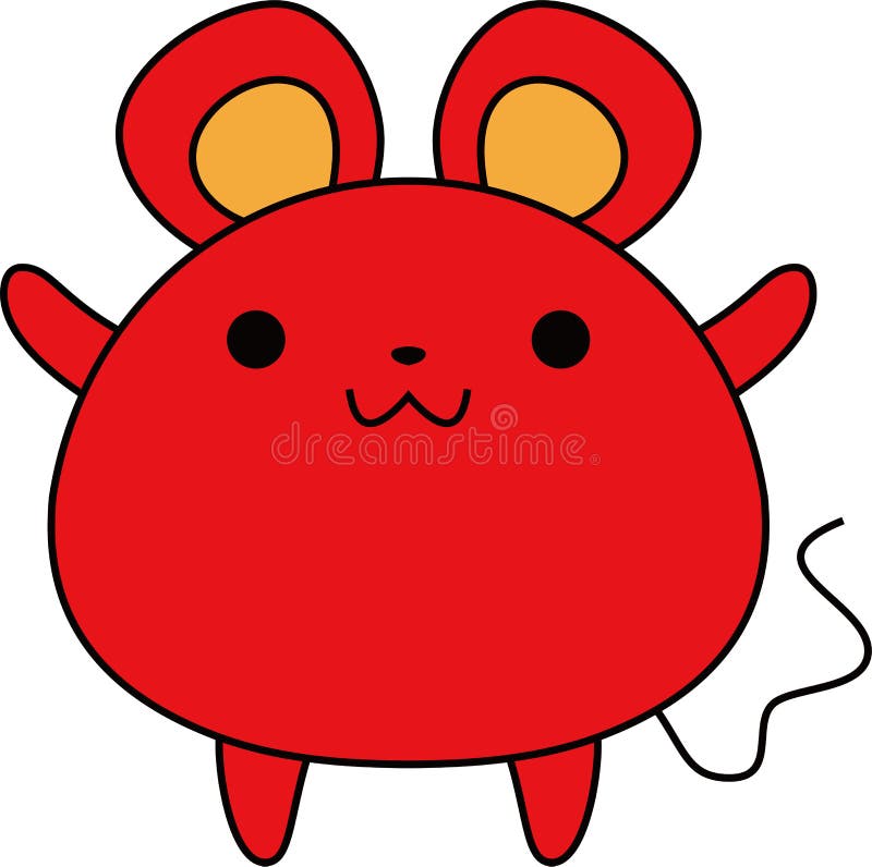 Character of Various Red Rat Stock Vector - Illustration of rooster ...