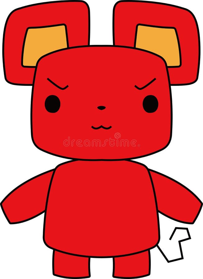 Character of Various Red Rat Stock Vector - Illustration of cute ...