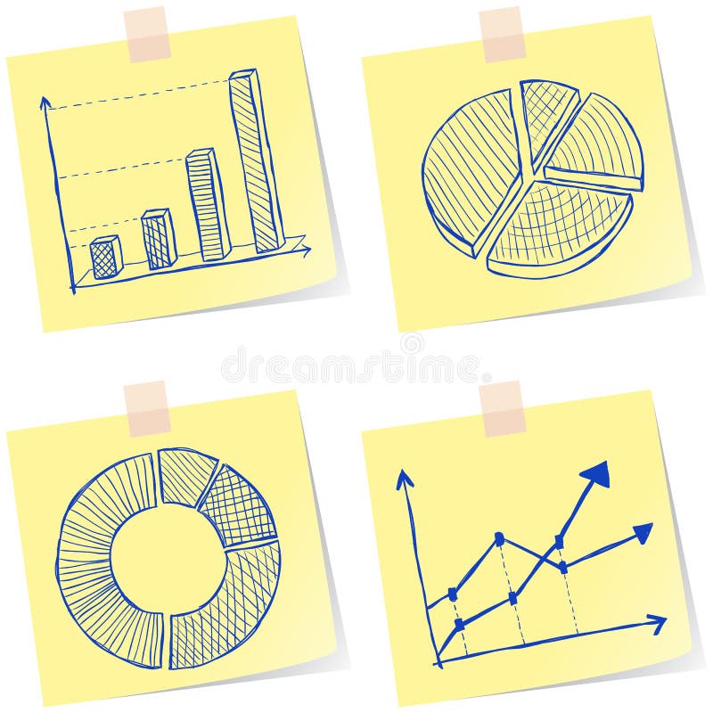 Charts sketches stock illustration. Illustration of note - 30290600
