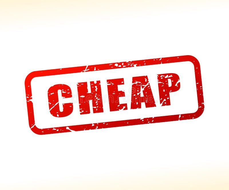 Cheap text stamp stock vector. Illustration of message - 107568225