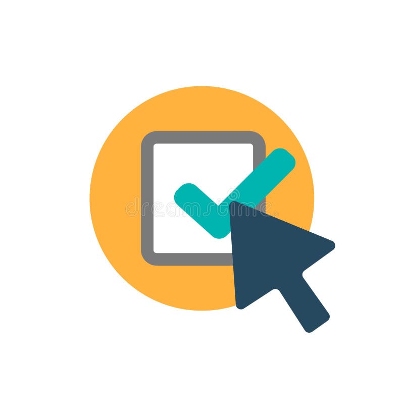 Illustration of Check Arrow Icon Stock Vector - Illustration of media ...