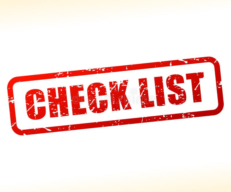 Check list text stamp stock vector. Illustration of list - 107568258