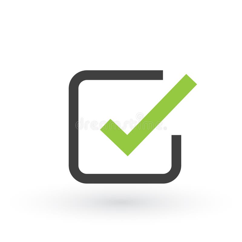 Check Mark White Box Icon Stock Illustrations – 14,540 Check Mark White ...