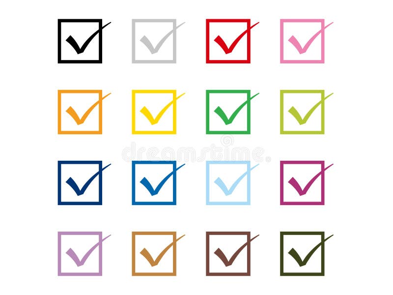 Check mark1 stock vector. Illustration of pictogram - 160258927