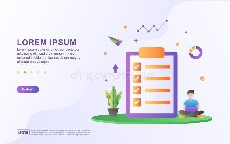 Illustration of Checking Items with Check Board Icons Stock Vector ...