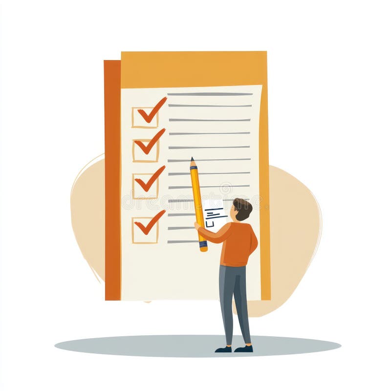 Illustration of Checklist Completion Progress Stock Illustration ...