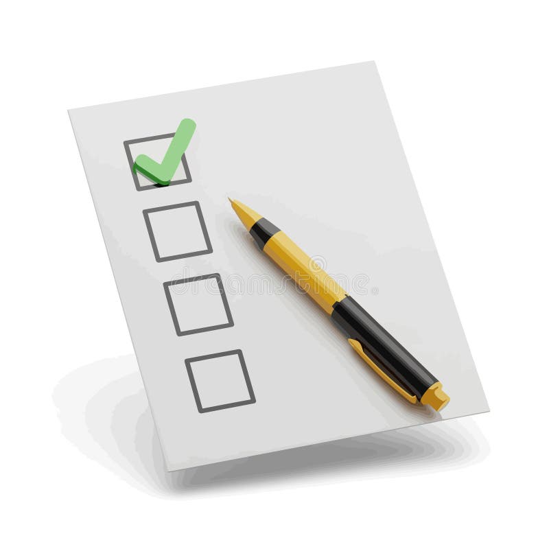 Illustration of a Checklist with a Green Check Mark, Symbolizing Task Completion and ...