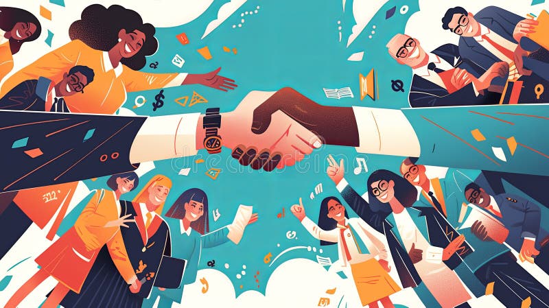 Diverse Group of Professionals Celebrating Collaboration with a ...