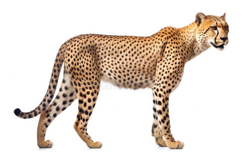 Cheetah in Front of a White Backgrounf Stock Illustration ...