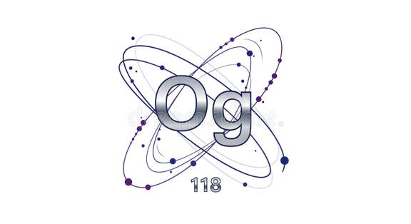 Illustration of the Chemical Element Oganesson (Og) with Atomic Number ...