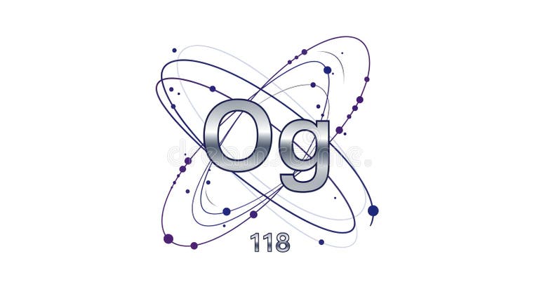 Illustration of the Chemical Element Oganesson (Og) with Atomic Number ...