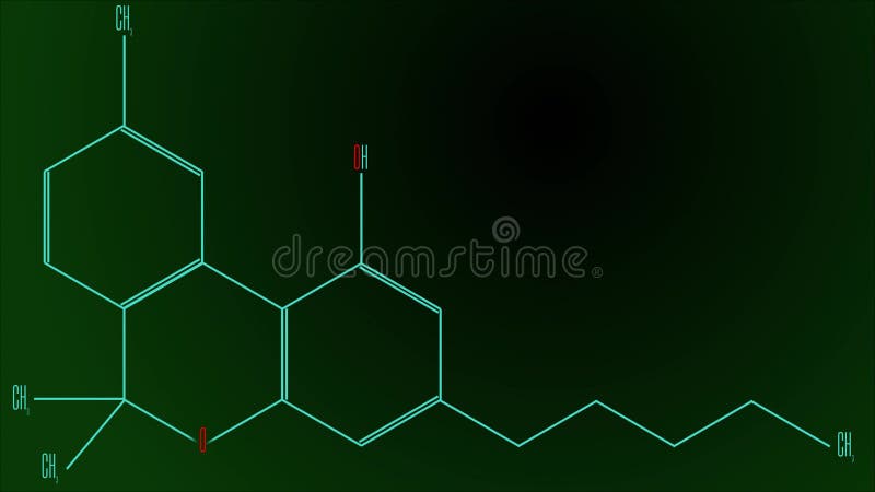 Illustration Chemical Formula of the Cannabinol Molecule Stock ...