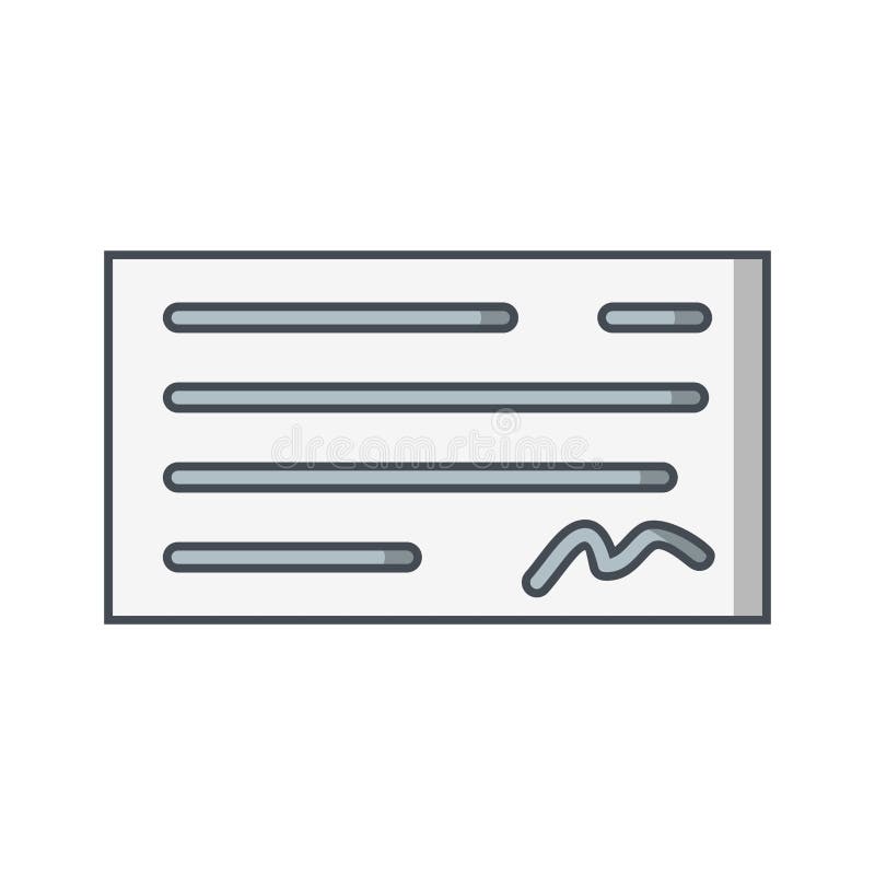 Illustration Cheque Icon for Personal and Commercial Use. Stock ...