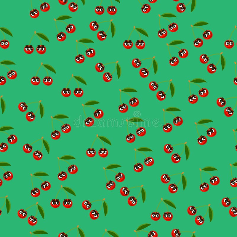 Illustration of a cherry stock vector. Illustration of element - 81902180