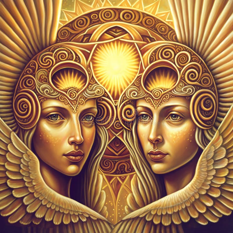 Cherub and seraph stock illustration. Illustration of ethnic - 267318672