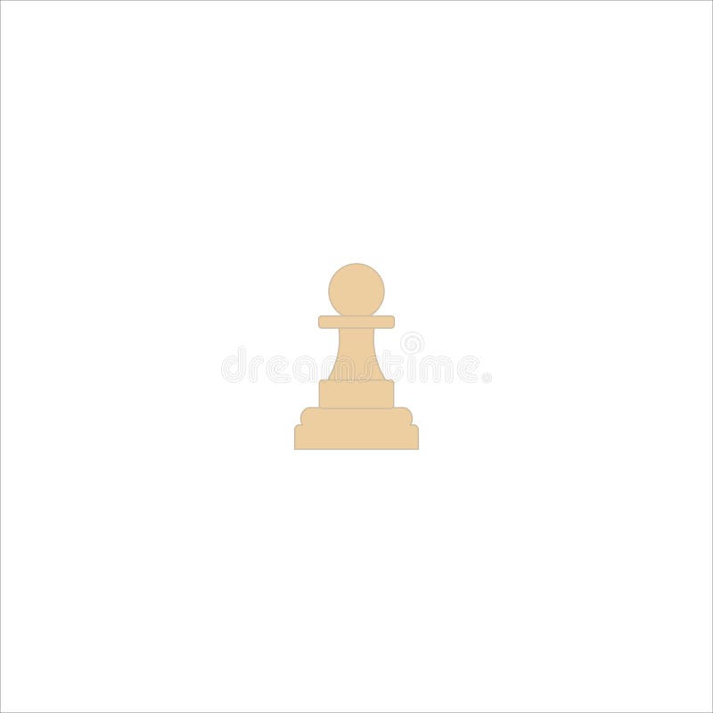 Illustration of a Chess Pawn Figure Icon Isolated on a White Background ...