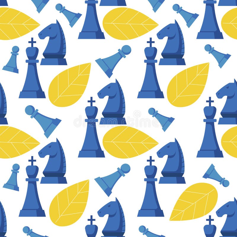 Illustration Chess Strategy Game Pattern Seamless. Stock Vector ...