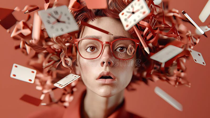 Illustration of a Child with ADHD Creative Space Digital Art Colorful ...