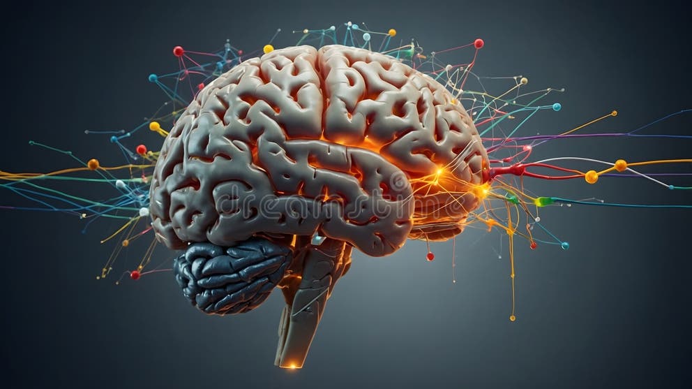 Illustration of Childâ€™s Brain Development with Growing Neural ...