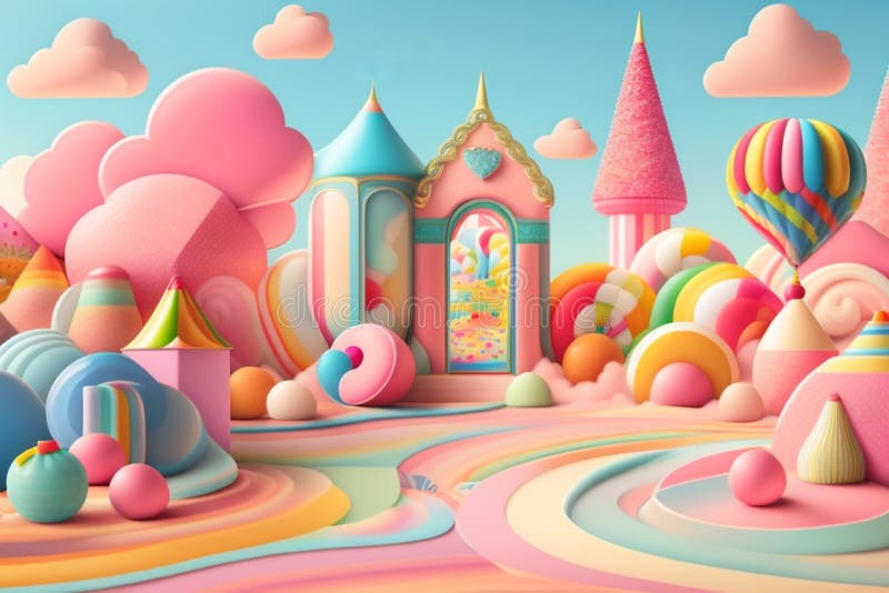 Illustration of a Children Castle Generative AI Stock Illustration ...