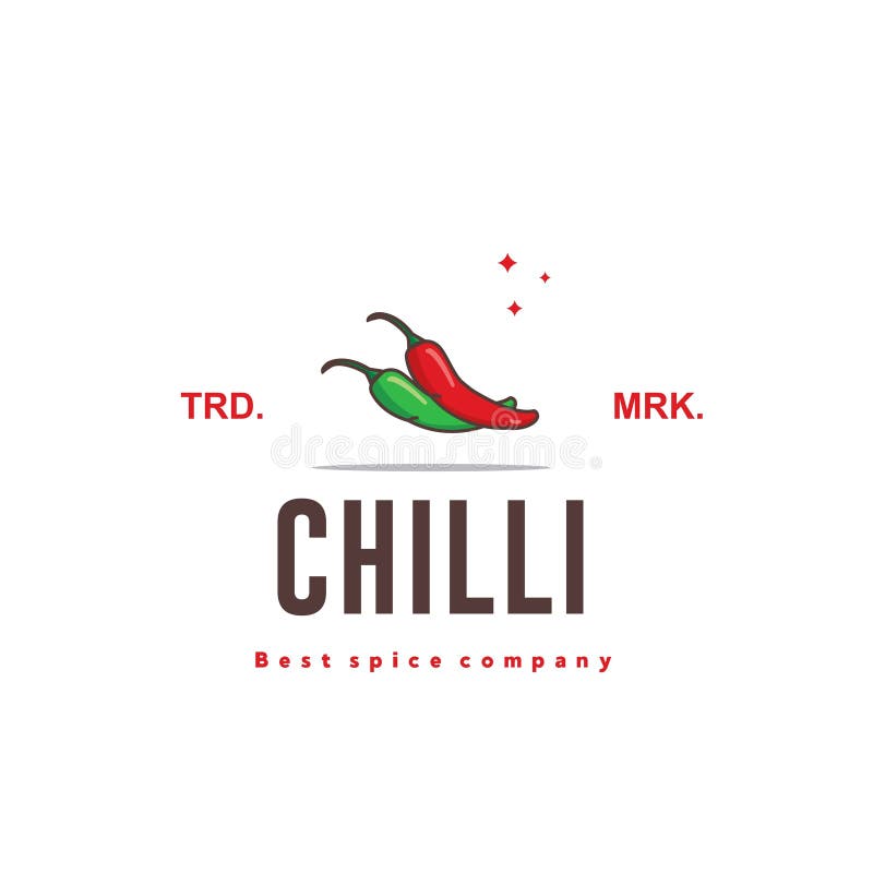 Illustration of the Chilli Spice Logo Icon Stock Vector - Illustration ...