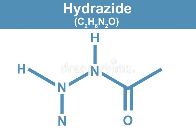Illustration Chimique De L'hydrazide En Bleu Illustration Stock ...