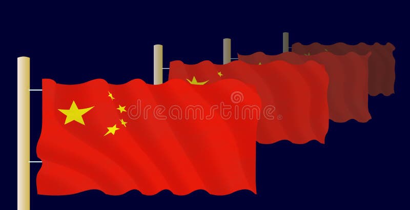 Chinese Flags stock illustration. Illustration of geometric - 110144107