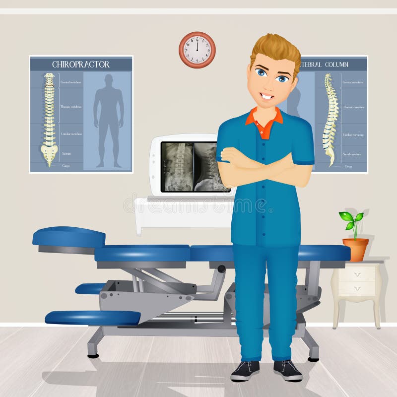 Illustration of the Chiropractor Stock Illustration - Illustration of ...
