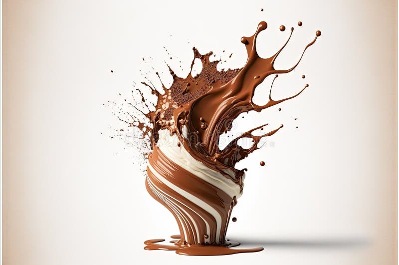 Illustration of the Chocolate Splash Stock Illustration - Illustration ...