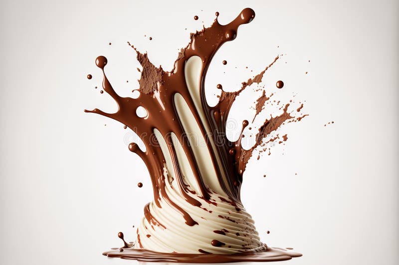 Illustration of the Chocolate Splash Stock Illustration - Illustration ...