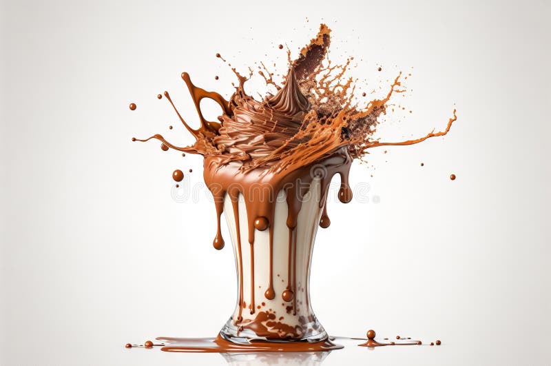 Illustration of the Chocolate Splash Stock Illustration - Illustration ...