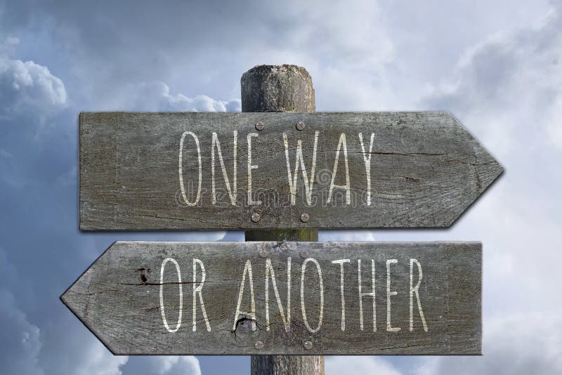 Illustration of Choosing the Right Direction. Road Sign Stock Image ...