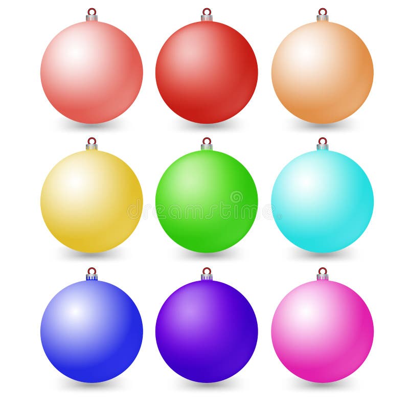 Illustration Christmas Multicolor Balls. Vector Illustration Stock ...