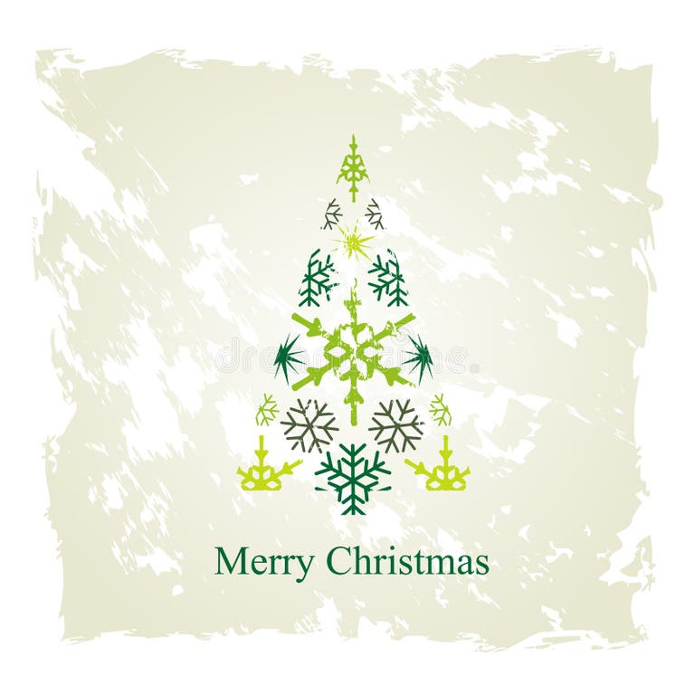 Illustration of a Christmas Tree with the Words Merry Christmas` at the ...