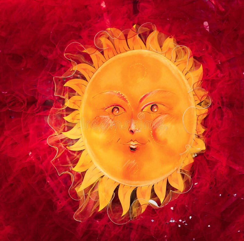 Illustration. Chubby and Funny Sun. Stock Illustration - Illustration ...