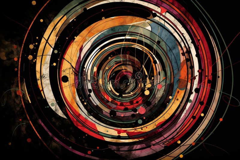 Illustration of a Circle Expressionist Art, Abstract, Colors Stock ...