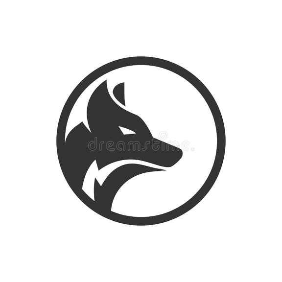 Illustration of Circle Wolf Logo Design Concept Stock Vector ...