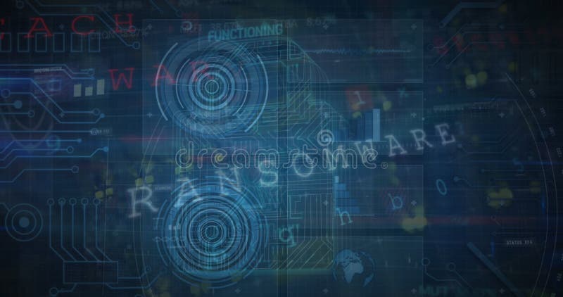Illustration of Circuit Board Texture in Padlock with Padlock, Text ...