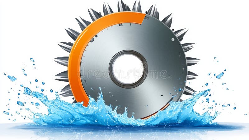 Illustration of a Circular Machine in a Cartoon Style, with a Rotary ...