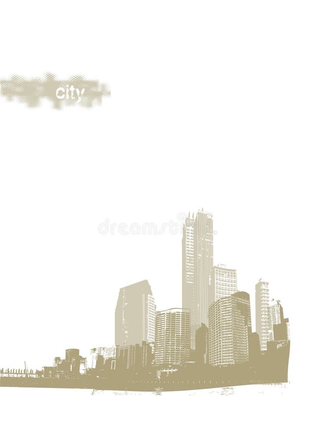 Illustration with City. Vector Stock Vector - Illustration of artistic ...
