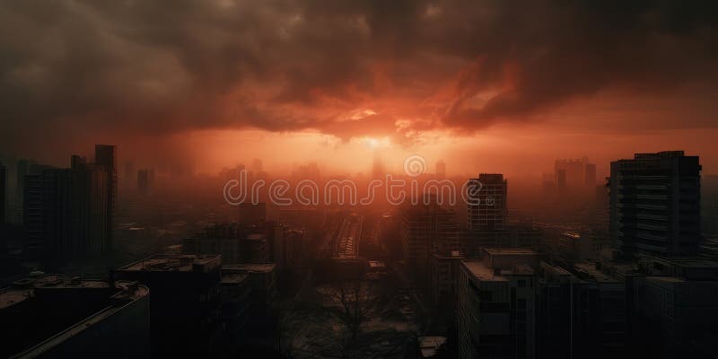 Aftermath of a Devastating War Stock Illustration - Illustration of ...