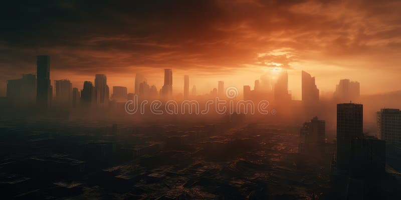 Aftermath of a Devastating War Stock Illustration - Illustration of ...